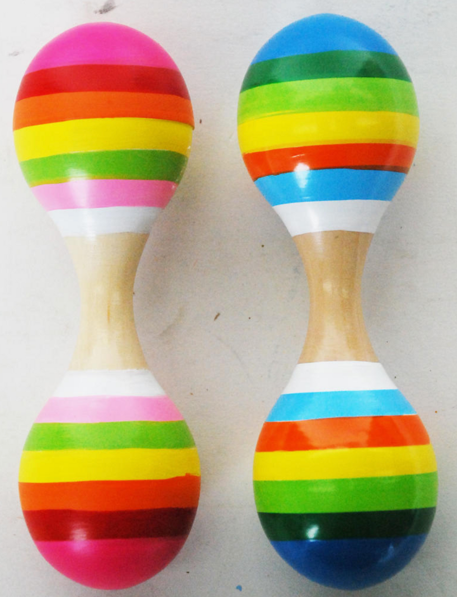 Mini Wooden Double Maracas